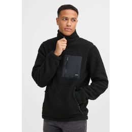 Blend Herren Fellimitatjacke "BHMTOTTO"schwarz, Basic, Gr. XL, unifarben, 100% Polyester, Jacken, L&auml;ssiger Troyer in Teddy-Optik