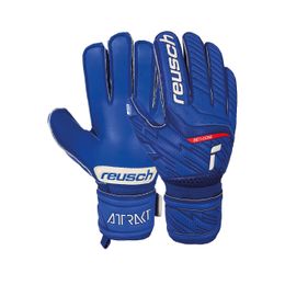 Reusch Kinder Torwarthandschuhe "Reusch Attrakt Silver Junior", blau, Gr. 3, mehrfarbig, 34% Polyester, 25% Elastodien, 5% Polyurethan, 1% Baumwolle,