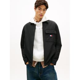 Tommy Jeans Herren Hemdjacke "TJM PADDED TECH CORD", schwarz, Gr. L, Cord, Obermaterial: 82% Baumwolle, 18% Polyamid, Jacken, Overshirt, lockere