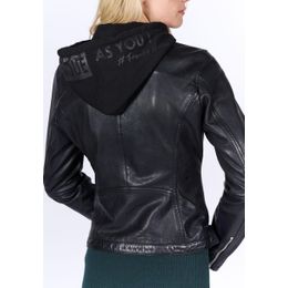 Freaky Nation Damen Lederjacke "Tamy-FN"schwarz, Gr. XL, Oberstoff: 100% Leder. Futter: 100% Baumwolle, Jacken