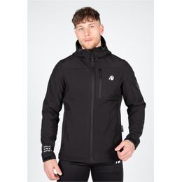 GORILLA WEAR Herren Trainingsjackeschwarz, Gr. S, 96% Polyester, 4% Elasthan, Jacken, mit praktischer Kapuze