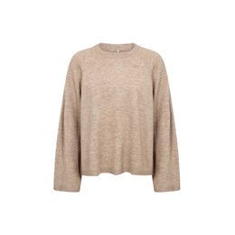 Strickpullover soyaconcept "Soya Concept Sweater SC_ORLEAN", Damen, Gr. L, 98008 sand melange, Obermaterial: 74% Polyacryl, 24% Polyester, 2% Elasthan, Pullover Strickpullover