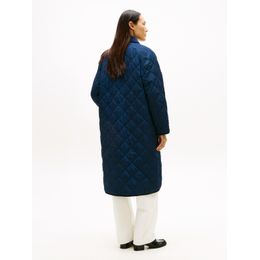 Tommy Hilfiger Damen Steppmantel "PADDED FLAG QUILTED COAT"schwarz night navy, Gr. S, unifarben, Web, Obermaterial: 100% Polyester, M&auml;ntel