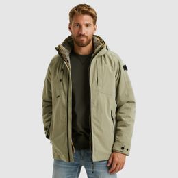 PME-Legend Winterjacke PME LEGEND, Herren, Gr. M, seneca rock, Web, Obermaterial: 58% Nylon, 42% Polyester, regular fit h&uuml;ftbedeckend, angesetztes B&uuml;ndchen verstellbar, Jacken Winterjacke, Herausnehmbares Fellimitat