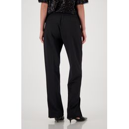 monari Damen Schlupfhose "Hose Schlupf B&uuml;gelfalte"schwarz, Gr. 46, unifarben, Web, Obermaterial: 85% Polyester, 15% Elasthan, Hosen, Regular fit