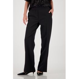monari Damen Schlupfhose "Hose Schlupf B&uuml;gelfalte"schwarz, Gr. 40, unifarben, Web, Obermaterial: 85% Polyester, 15% Elasthan, Hosen, Regular fit