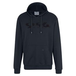 Herren Kapuzensweatshirt "964_BLACK", grau, Gr. XXL, Ahorn Sportswear, bedruckt, 100% Baumwolle, Sweatshirts, mit modischem Print