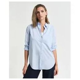 Gant f&uuml;r Damen. 4300411 Relaxed Fit Luxury Oxford Hemd blau (38), L&auml;ssig, Baumwolle, Langarm