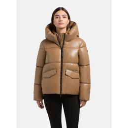 Khujo Damen Steppjacke "Aurora"hellbraun, Gr. XL, Obermaterial: 100% Polyurethan. Innenfutter: 100% Polyester. Wattierung: 100% Polyester.