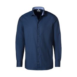 OLYMP Herren Businesshemd "OLYMP Level Five, Body Fit, Royal Kent"nachtblau, Gr. 42, 97% Baumwolle, 3% Elastolefin, Hemden