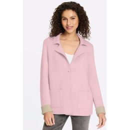 Heine Damen Strickjacke, rosa, Gr. 48, unifarben, 50% Viskose, 28% Polyester, 22% Polyamid, Strickjacken