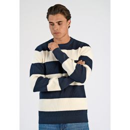 LINDBERGH Herren Strickpullover "LINDBERGH Strickpullover"navy, Gr. XXL, Obermaterial: 80% Baumwolle, 20% Polyester, Pullover