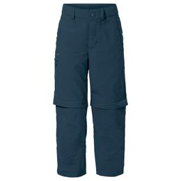 Vaude M&auml;dchen Zip-off-Hose "KIDS DETECTIVE ANTIMOS ZO PANTS", blau, Gr. 98, unifarben, Obermaterial: 100% Polyamid, Hosen, f&uuml;r Wandern, mit