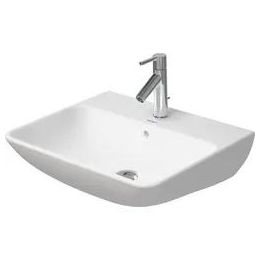 Duravit ME by Starck Waschtisch mit &Uuml;berlauf, mit Hahnlochbank, 1 Hahnloch, 550 mm, 2335553200, Farbe: Wei&szlig; seidenmatt