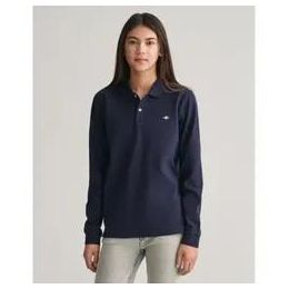 Gant Unisex f&uuml;r Kinder. 905707 Shield marineblaues Piqu&eacute;-Poloshirt (9/10a&ntilde;os= 134/140cm), L&auml;ssig, Baumwolle, Langarm, Kinderbekleidung