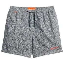 Superdry f&uuml;r Herren. M3010241A Schwarzer Badeanzug mit All-Over-Print (L), Strandbekleidung, Recyceltes Polyester, Nachhaltig