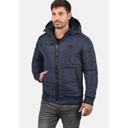 Blend Damen Steppjacke "BHBoris", blau, Gr. XL, Fleece, 65% Nylon, 35% Polyester, Jacken, Winterjacke mit abnehmbarer Kapuze und Teddyfutter