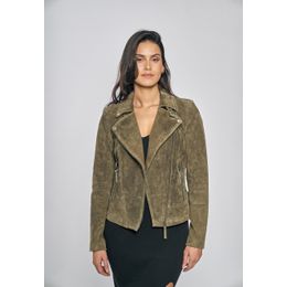 Freaky Nation Damen Lederjacke "Taxi Driver-FN", gr&uuml;n, Gr. XXL, Oberstoff: 100% Leder. Futter: 100% Polyester, Jacken