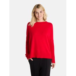 LIEBLINGSST&Uuml;CK Strickpullover LIEBLINGSST&Uuml;CK "MadinaL", Damen, Gr. 34/36, 365, rot, 38% Viskose, 47% Wolle, 10% Polyamid, 5% Kaschmir, l&auml;ssig geschnitten, Rundhals, Pullover Strickpullover, mit Kaschmir, Wolle und Viskose