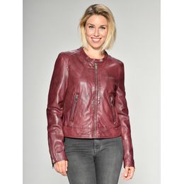 Maze Damen Lederjacke "Grenada", rot, Gr. S, Obermaterial: 100% Lammleder; Futter: 100% Polyester, Jacken