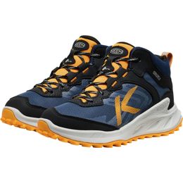 Keen Kinder Outdoorschuh "ZIONIC MID WP", Gr. 38naval academy, bright marigold, Synthetik, Textil, Schuhe, wasserdicht