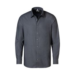 OLYMP Herren Businesshemd "OLYMP Level Five, Body Fit, New York Kent", grau, Gr. 40, 97% Baumwolle, 3% Elastolefin, Hemden