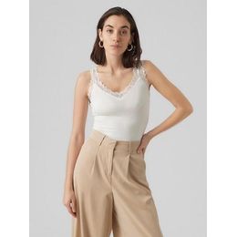 V&eacute;ro Moda VERO MODA Damen Tr&auml;gertop "VMROSA SL TOP JRS NOOS", wei&szlig;, Gr. XS, unifarben, Jersey, Obermaterial: 95% Viskose, 5% Elasthan, Tops, Viskosemischung,