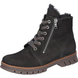 Waldl&auml;ufer WALDL&Auml;UFER Damen Winterstiefelette "H-XARA", Gr. 5,5, schwarz, Lammfell, Nubukleder, unifarben, Schuhe, Winterboots, Bequemschuh in Bequemweite G (=