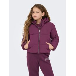 KIDS Only M&auml;dchen Steppjacke "KOGDOLLY SHORT PUFFER JACKET OTW"mauve wine, Gr. 134, unifarben, Web, Obermaterial: 60% Polyester, 40% Nylon, Jacken,