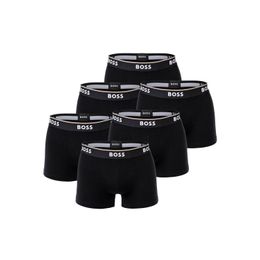 BOSS Herren Boxershorts "Boxershort Trunk 3P Power 6er Pack", Gr. M, schwarz, Obermaterial: 95% Baumwolle CO. 5% Elasthan EL., Unterhosen