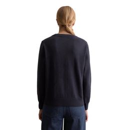 Marc O'Polo Damen Rundhalspullover "regular fit aus Soft Cotton Stretch", schwarz, Gr. XS, MARC O'POLO DENIM, Strick, Obermaterial: 58% Baumwolle, 25% Polyamid,