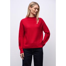 Street One Damen Strickpulloverracing rot, Gr. 46, unifarben, Strick, Obermaterial: 30% Polyester, 29% Polyacryl, 21% Viskose, 20% Nylon, Pullover,