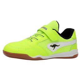 Kangaroos M&auml;dchen Indoorschuh "K-BRACEYARD EV", Gr. 34neon gelb, jet schwarz, Mesh, Synthetik, Schuhe