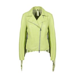 Freaky Nation Damen Lederjacke "Summer Breeze-FN"limette, Gr. S, Oberstoff: 100% Leder; Futter: 100% Polyester, Jacken