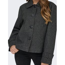Only Damen Kurzjacke "ONLASTA SHORT JACKET OTW"dunkelgrau melange, Gr. XS, meliert, unifarben, Web, Obermaterial: 100% Polyester, Jacken
