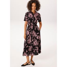 Aniston CASUAL Damen Sommerkleid, rosa, Gr. 40, bedruckt, gebl&uuml;mt, Web, Obermaterial: 100% Viskose, Kleider, mit grafischen Blumendruck - jedes Teil