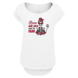 F4NT4STIC Damen T-Shirt "Anti Valentinstag Roses are red", wei&szlig;, Gr. S, Obermaterial: 100% Baumwolle, Shirts, Premium Qualit&auml;t