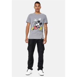 Recovered Damen T-Shirt "Disney Mickey Mouse Panic", grau, Gr. L, bedruckt, 100% Baumwolle, Shirts, im zeitlosen Design