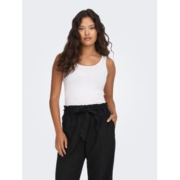 Jacqueline de Yong Tanktop JDY "JDYAVA S/L TANK TOP 180 JRS NOOS", Damen, Gr. XS, wei&szlig;, Jersey, Obermaterial: 95% Baumwolle, 5% Elasthan, unifarben, slim fit normal, Rundhals, Tops Tanktop, in Basic-Form