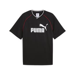 Puma Damen T-Shirt "ESS FOOTBALL JERSEY", schwarz, Gr. M, unifarben, Web, Obermaterial: 100% Polyester, Shirts, relaxed fit, Kurzarmdesign, mit