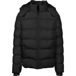 Urban Classics Herren Allwetterjacke "Urban Classics Herren Hooded Puffer Jacket"schwarz, Gr. XXL, unifarben, 100% Polyester, Jacken