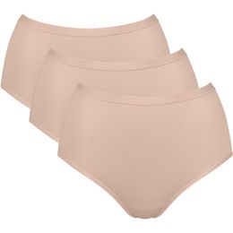 Sloggi Damen High-Waist-Slip "GO Daily Cotton", Gr. XXL, beige, Single Jersey, Obermaterial: 95% Baumwolle, 5% Elasthan, unifarben, Unterhosen,