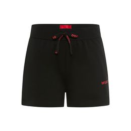 HUGO UNDERWEAR Damen Sweatshorts, Gr. L, schwarz, Sweatware, Obermaterial: 66% Baumwolle, 30% Polyester, 4% Elasthan, Hosen, elastischer Bund,