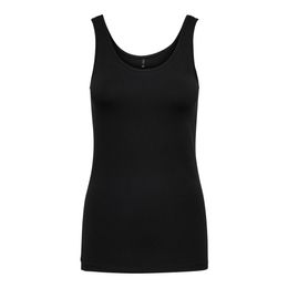 KIDS Only M&auml;dchen Tanktop "KOGLIVE LOVE S/L TANK TOP JRS NOOS", schwarz, Gr. 122, unifarben, Jersey, Obermaterial: 95% Baumwolle, 5% Elasthan, Tops,