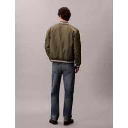 Herren Collegejacke "LS JEANS TIPPED HERO BOMBER", gr&uuml;n, Gr. L, Calvin Klein Jeans, unifarben, Web, Obermaterial: 100% Polyamid, Jacken, Mit
