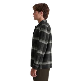Marc O'Polo MARC O'POLO Herren Kurzjacke "aus schwerem Bio-Baumwoll-Flanell", schwarz-wei&szlig;, Gr. M, kariert, Obermaterial: 100% Baumwolle, Jacken