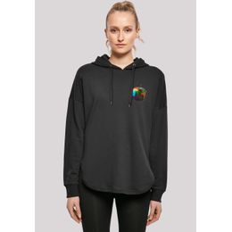 F4NT4STIC Damen Kapuzenpullover "Colorfood Collection - Rainbow Apple", schwarz, Gr. XS, Obermaterial: 100% Baumwolle, Pullover, Print