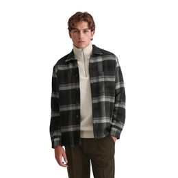 Marc O'Polo MARC O'POLO Herren Kurzjacke "aus schwerem Bio-Baumwoll-Flanell"dunkelgrau, Gr. XXL, kariert, Obermaterial: 100% Baumwolle, Jacken