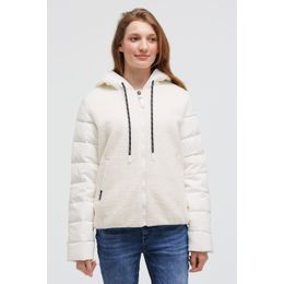 SOCCX Damen Fleecejackewei&szlig;, Gr. XXL, unifarben, Material Oberstoff & &Auml;rmel: 100% Polyester, Futter: 100% Polyester, F&uuml;llung: 100% Polyester, Jacken,