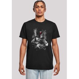 F4NT4STIC Herren T-Shirt "Star Wars Boba Fett Distressed", schwarz, Gr. L, Obermaterial: 100% Baumwolle, Shirts, Print